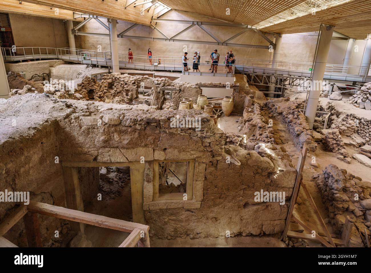 The ancient Akrotiri at Santorini, Greece Stock Photo - Alamy