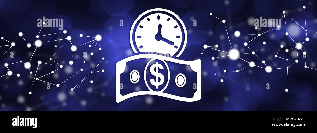 Illustration of a time is money concept Stock Photo - Alamy