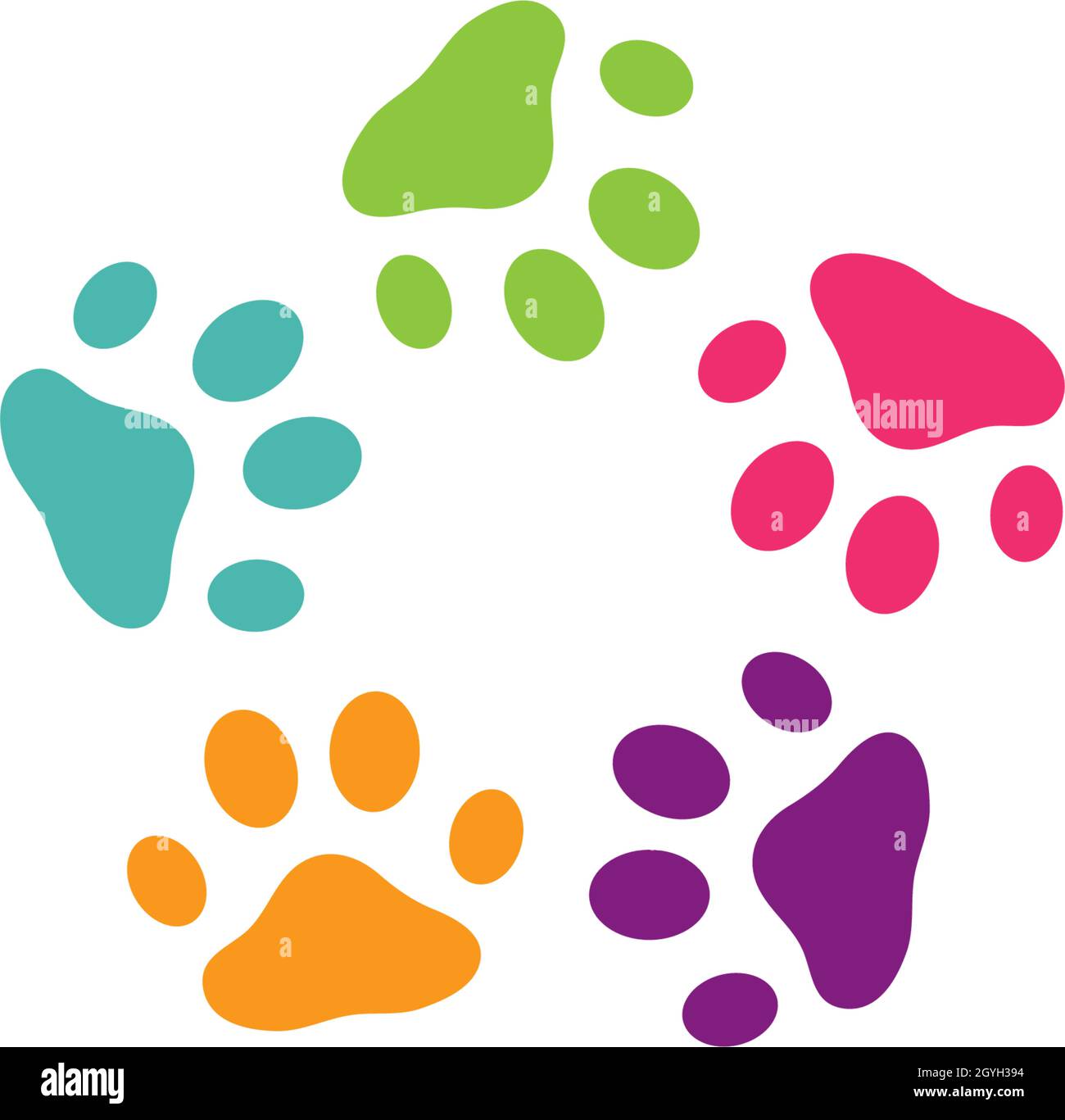 Paw logo vector template Stock Vector Image & Art - Alamy