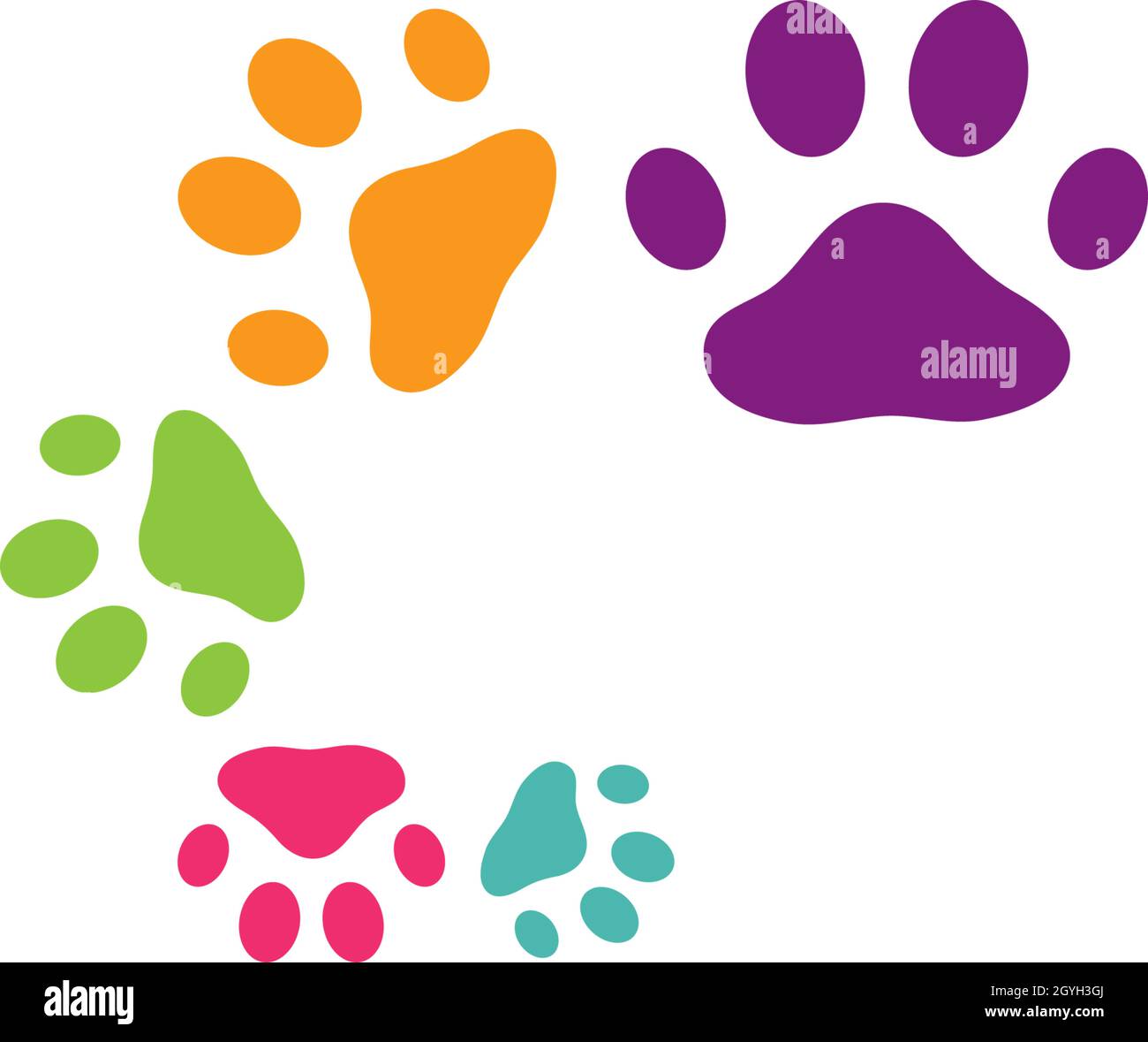 Paw logo vector template Stock Vector Image & Art - Alamy