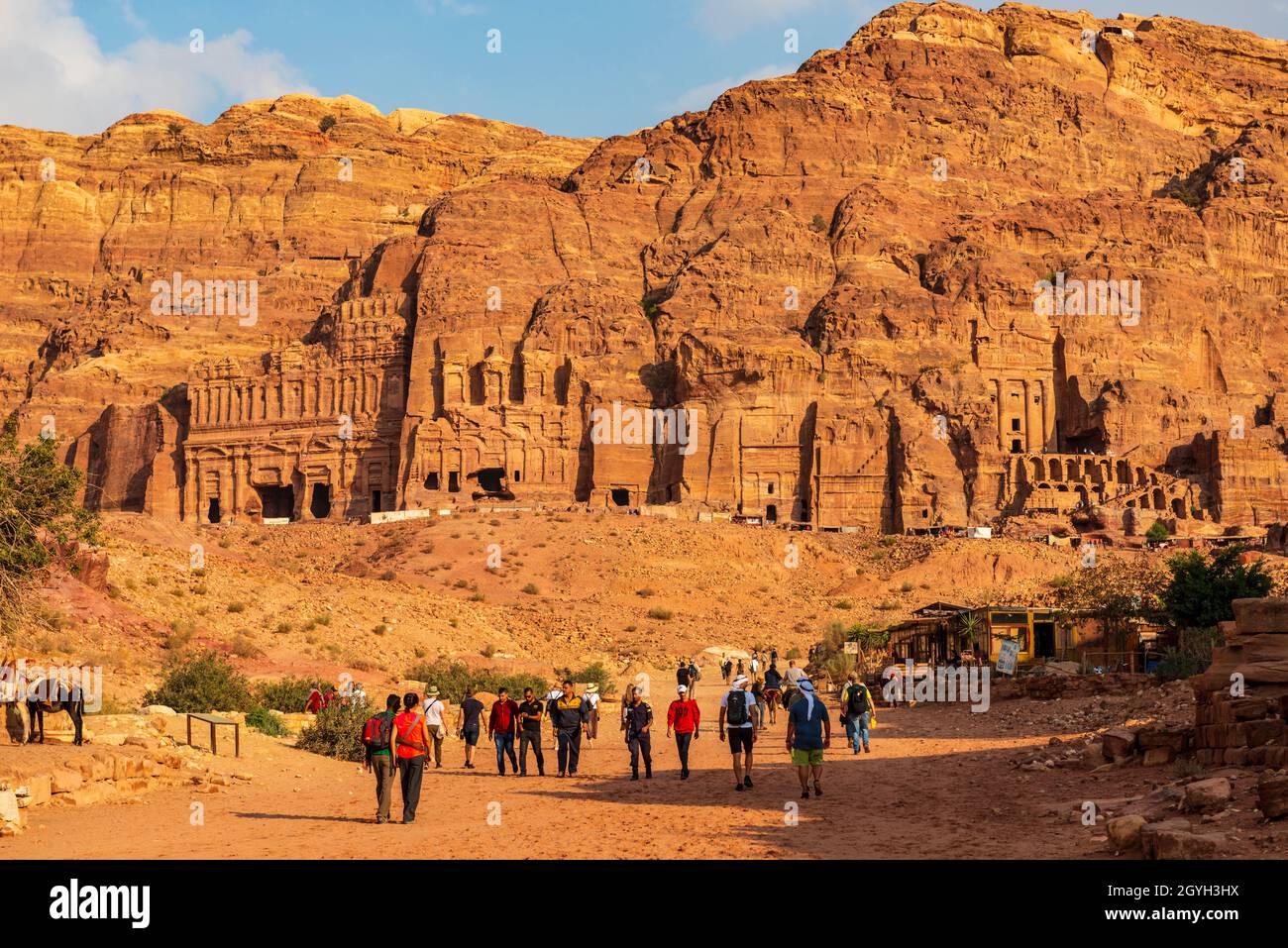 JORDAN, PETRA, UNESCO WORLD HERITAGE SITE).THE ROYAL TOMBS Stock Photo ...