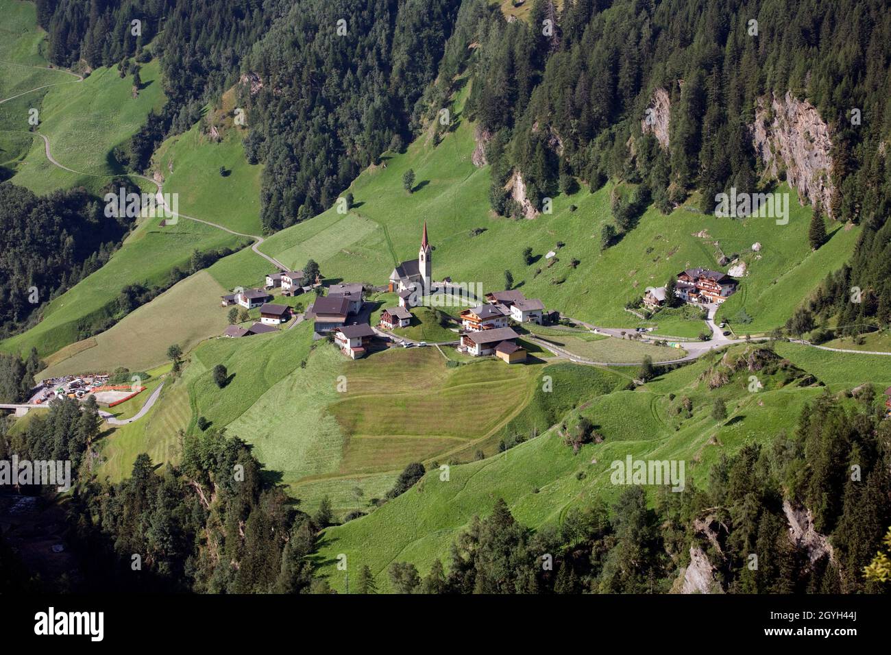 Mountain village in South Tyrol, Italy Stock Photo - Alamy
