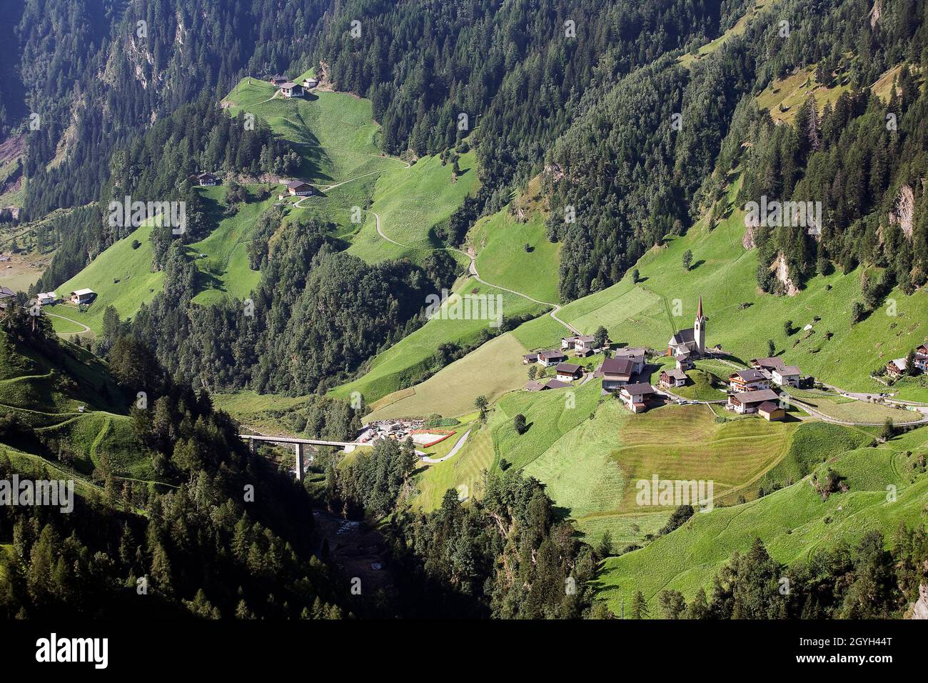 Mountain village in South Tyrol, Italy Stock Photo - Alamy