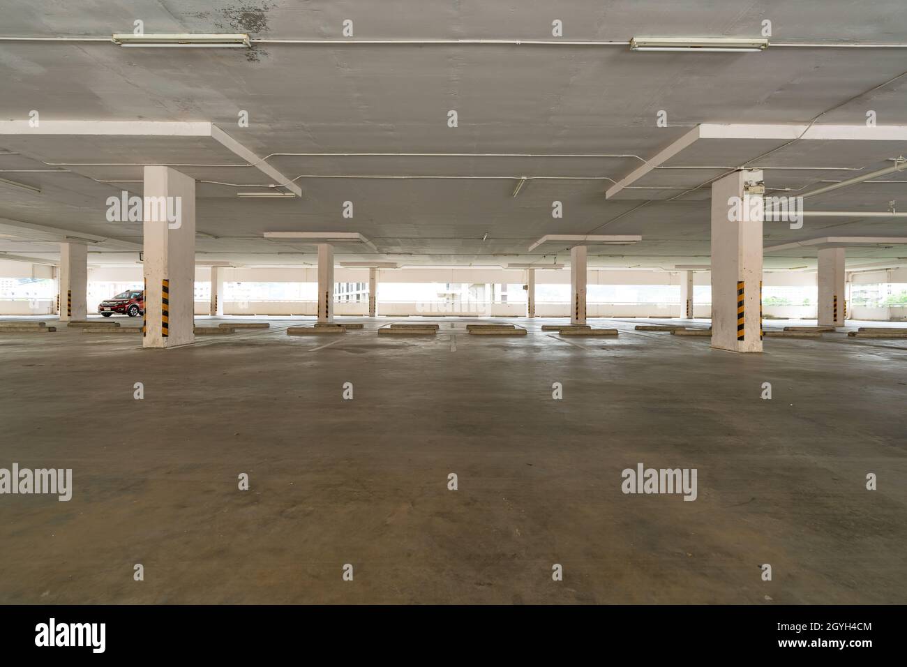 Parking garage department store interior Empty parking lot or garage ...