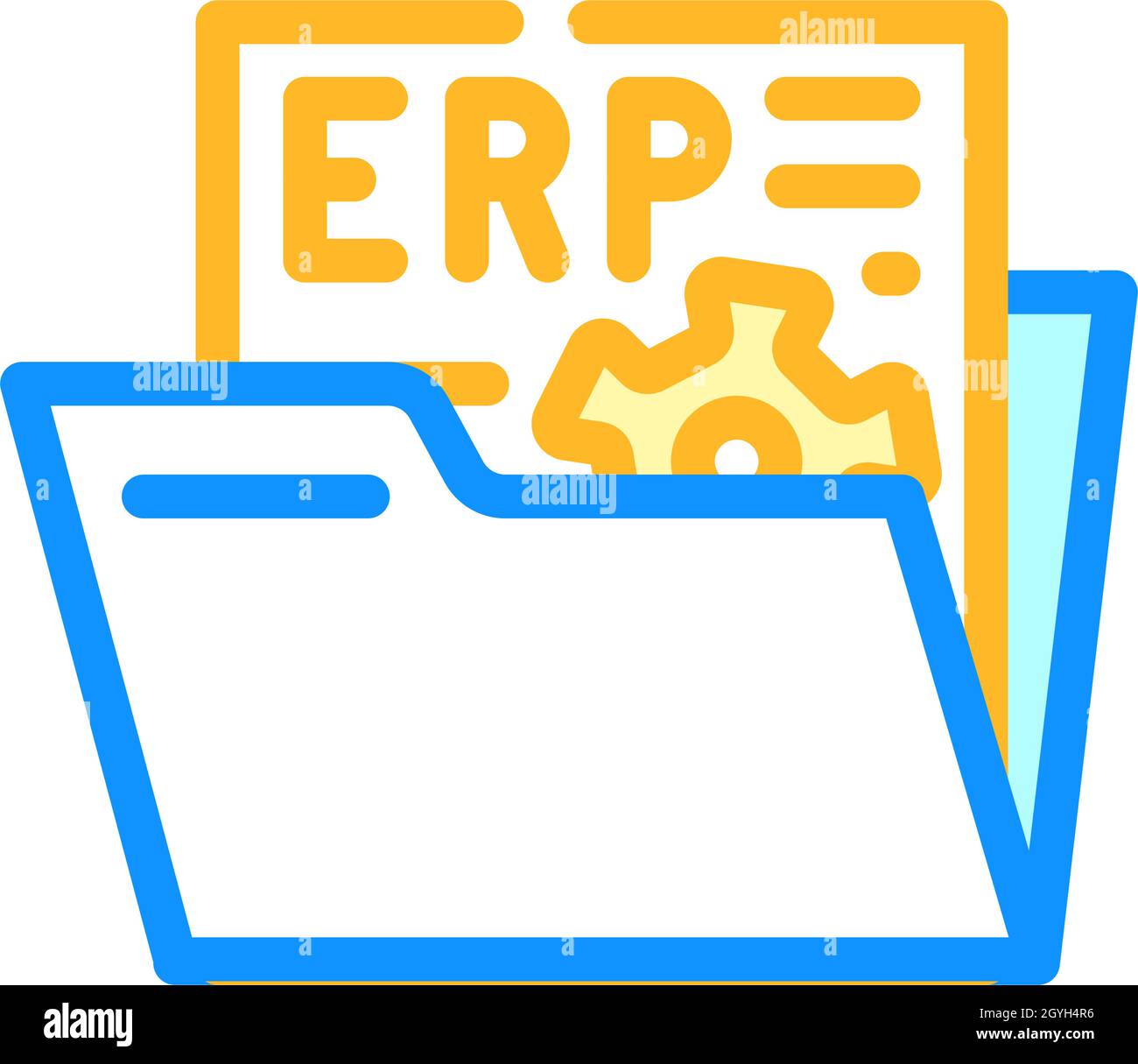 document erp color icon vector illustration Stock Vector Image & Art ...