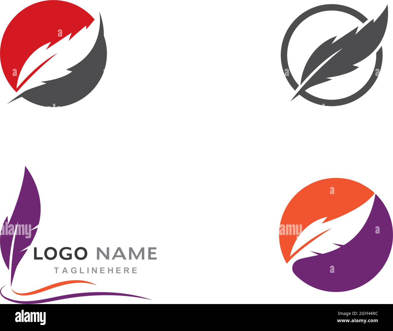 feather logo vector template Stock Vector Image & Art - Alamy