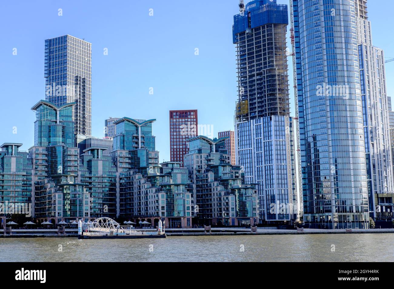River Thames riverside development, Vauxhall, London, UK Stock Photo ...