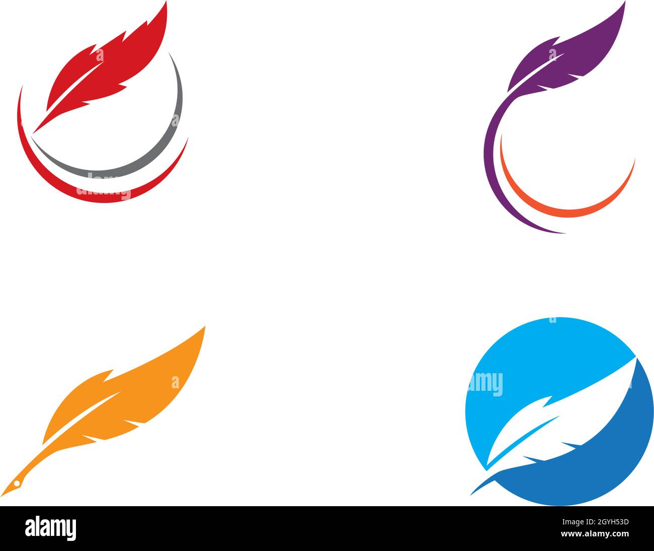 feather logo vector template Stock Vector Image & Art - Alamy