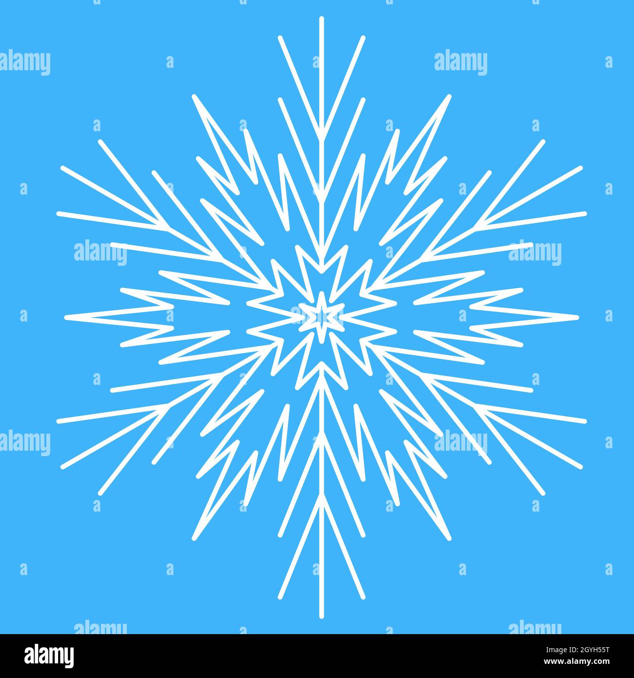 Snowflake icon, Christmas decoration. Cute snowflake for design ...