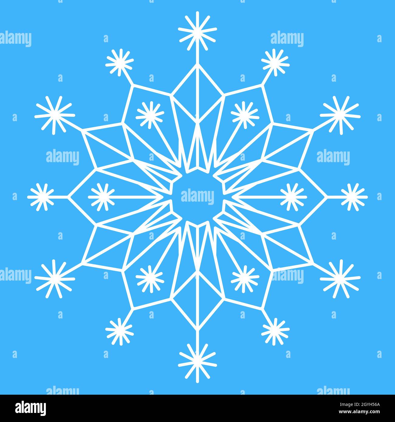 Snowflake for design, star spark in snowflake pattern, vector ...