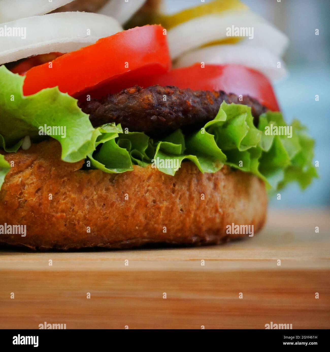 Hamburger close hi-res stock photography and images - Alamy