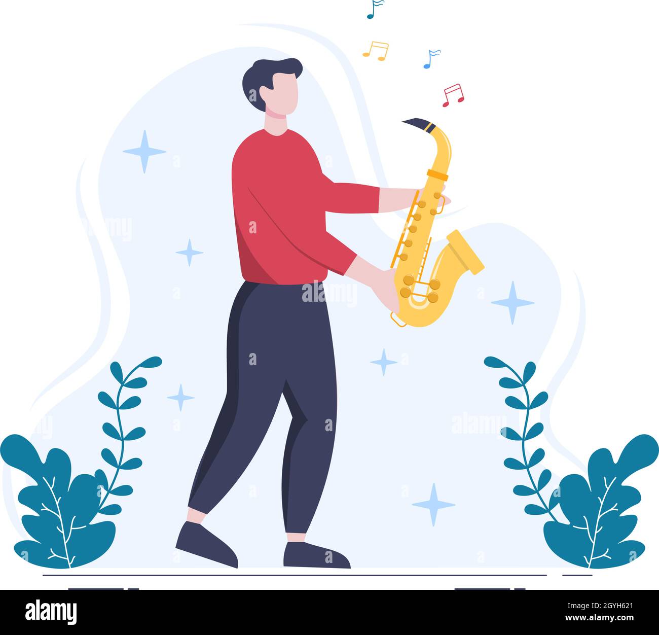 Music Festival Background Vector Illustration With Musical Instruments ...