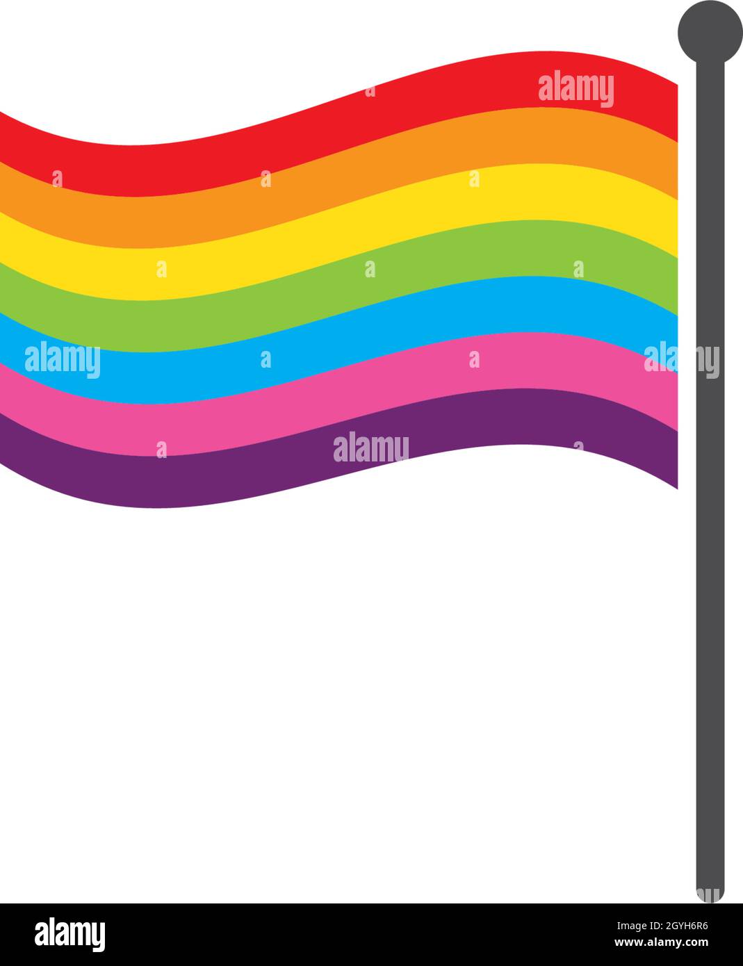 Rainbow flag vector vectors Cut Out Stock Images & Pictures - Alamy