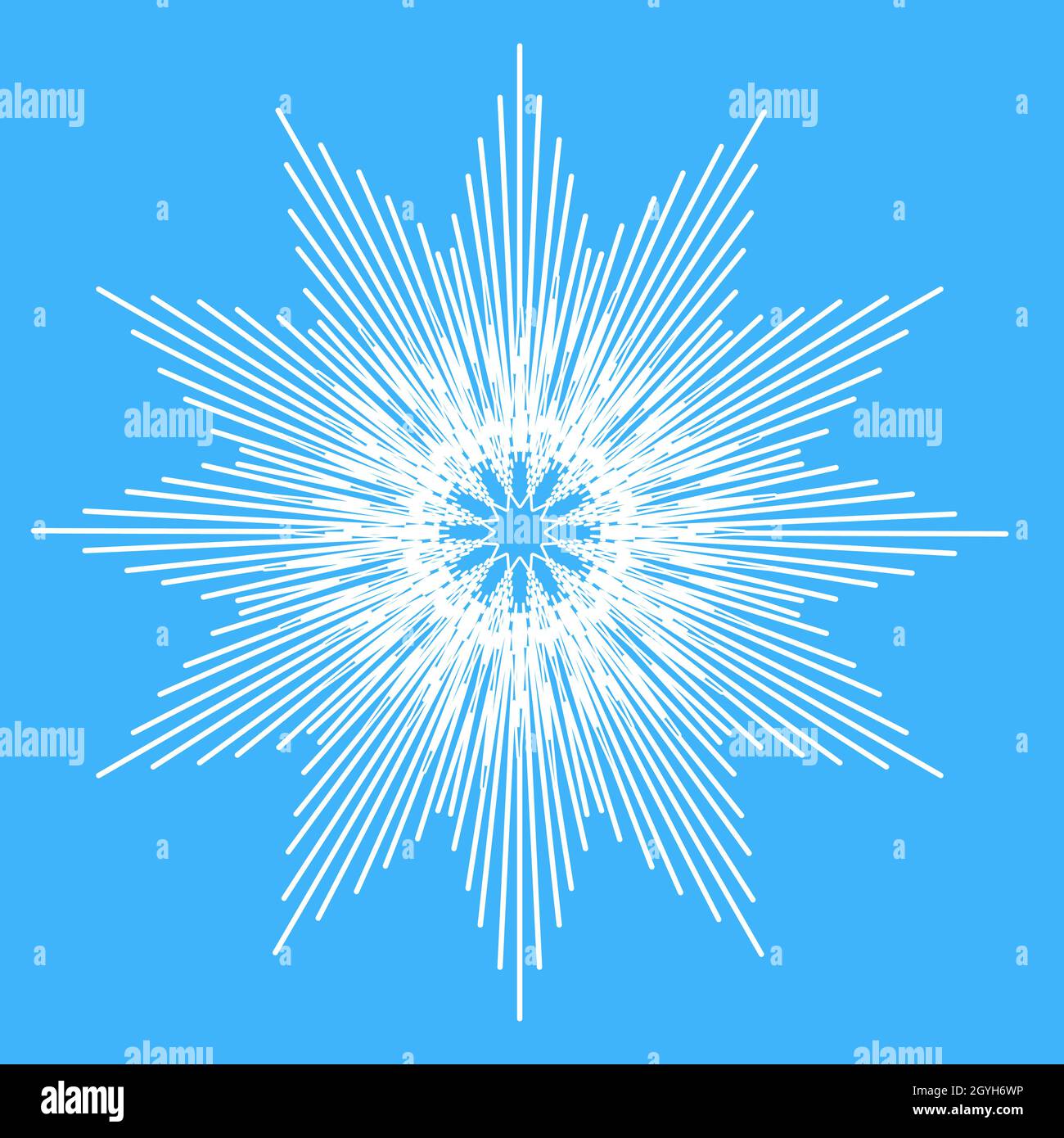 Snowflake star, symmetrical icon symbol of winter and christmas. Star ...