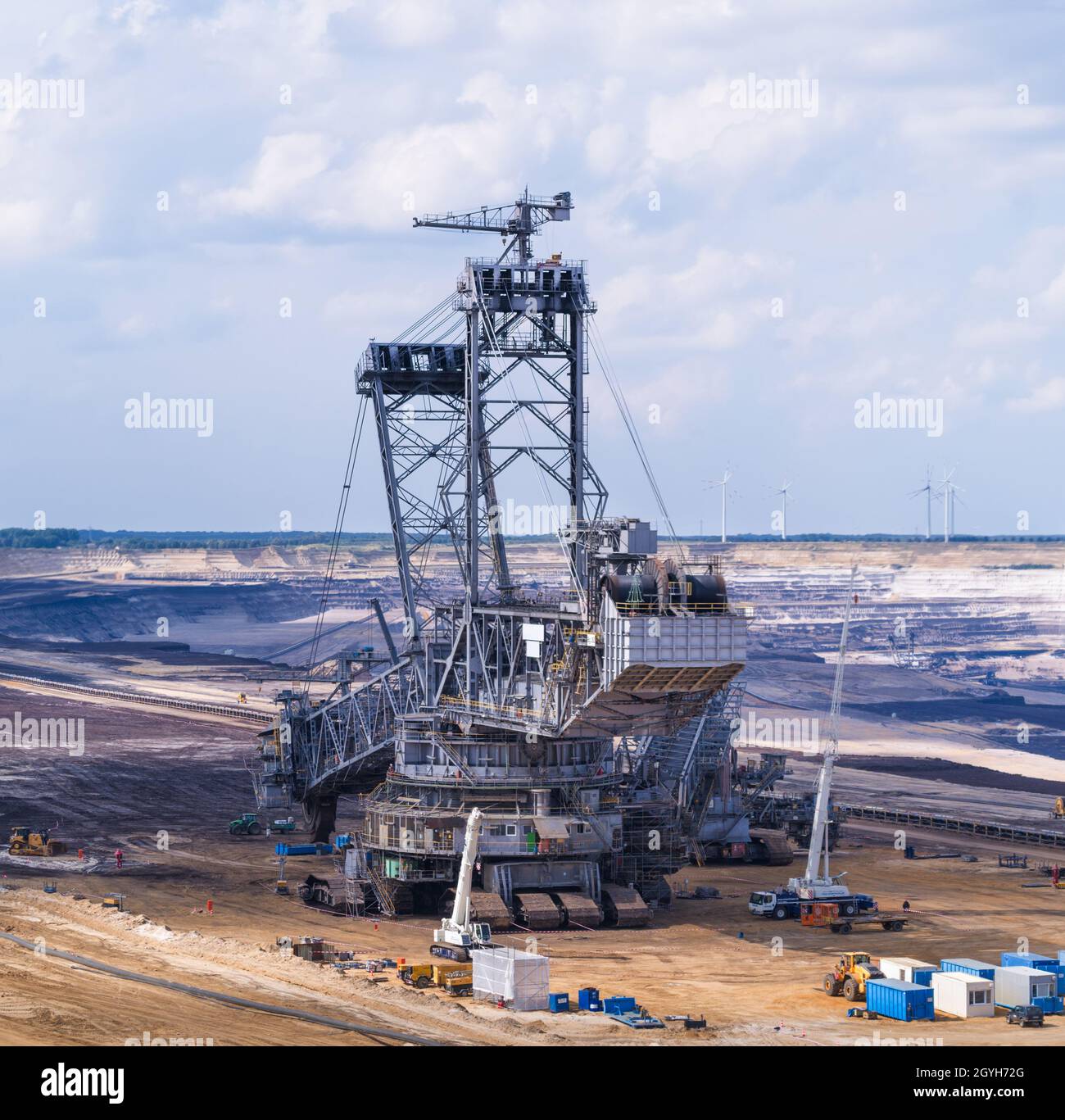 huge bucket-wheel excavator in an open-pit lignite mine Stock Photo - Alamy