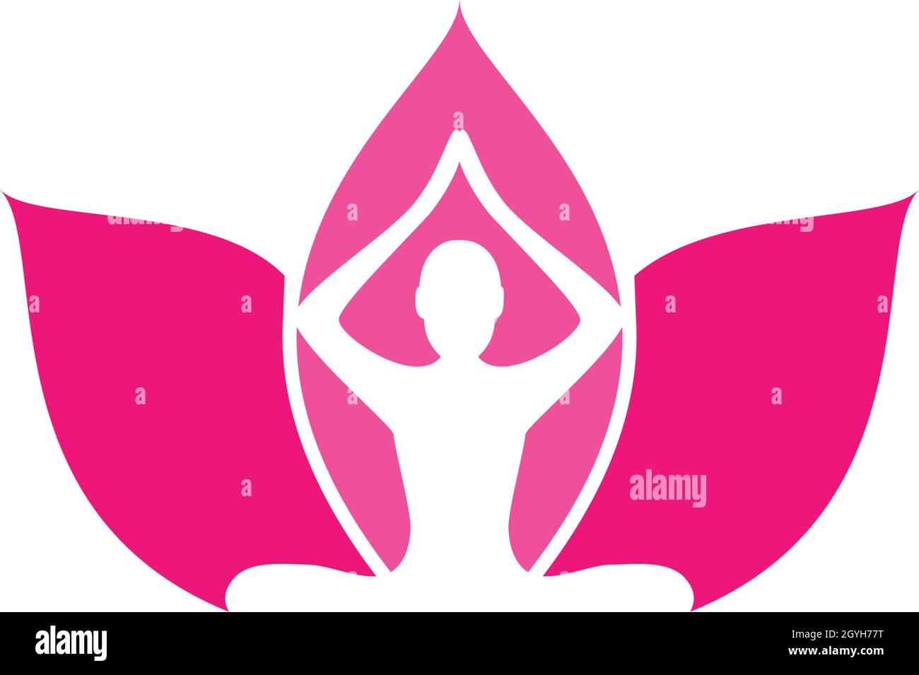 Woman relaxation balance meditation Stock Vector Images - Alamy