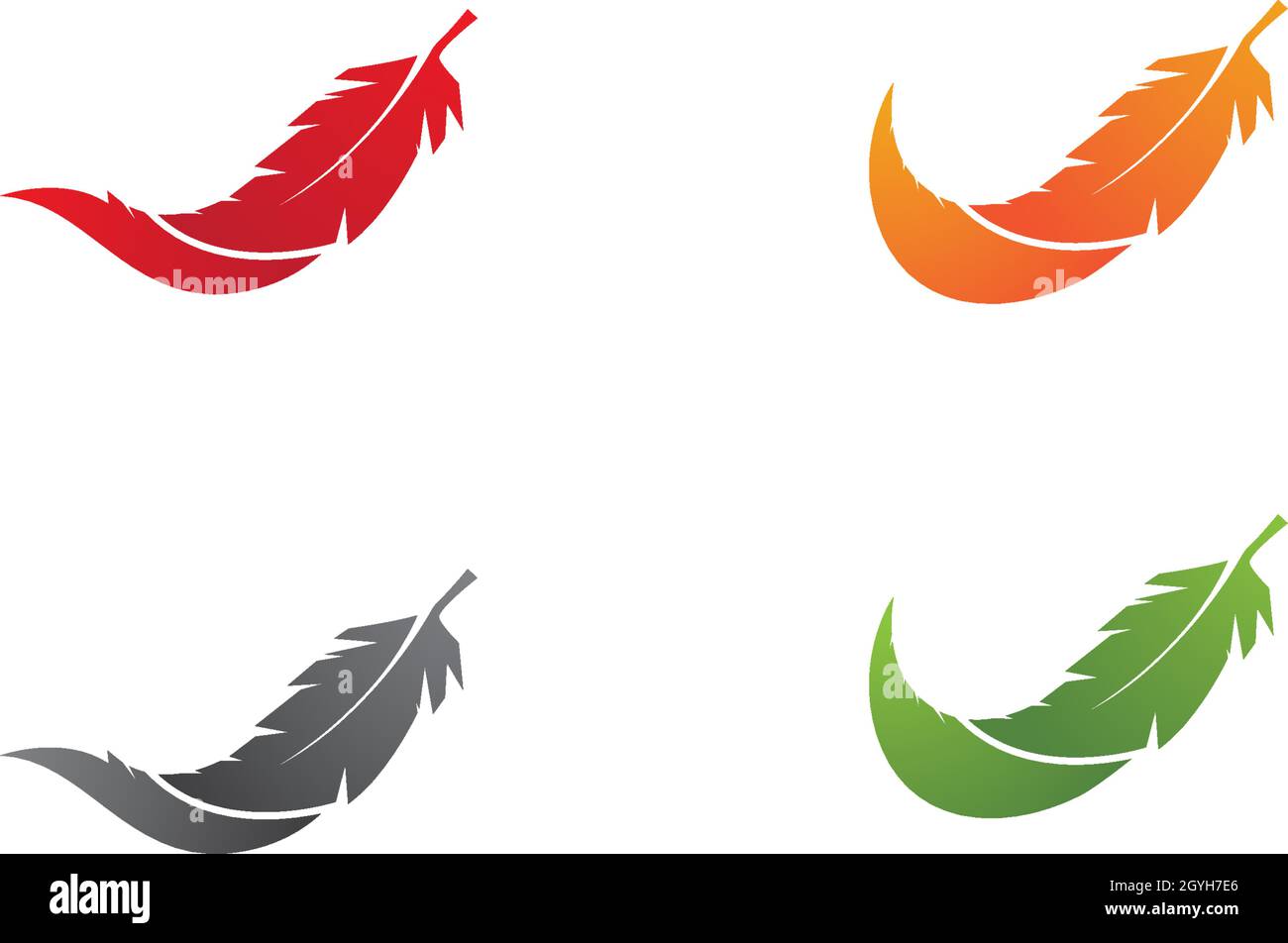 feather logo vector template Stock Vector Image & Art - Alamy