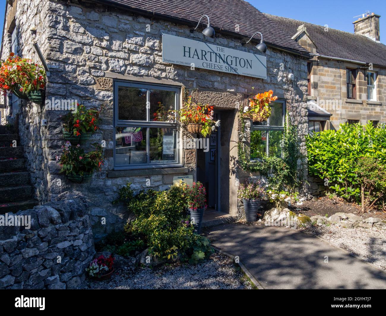 The Hartington Cheese Shop, in the Peak District village of Hartington ...