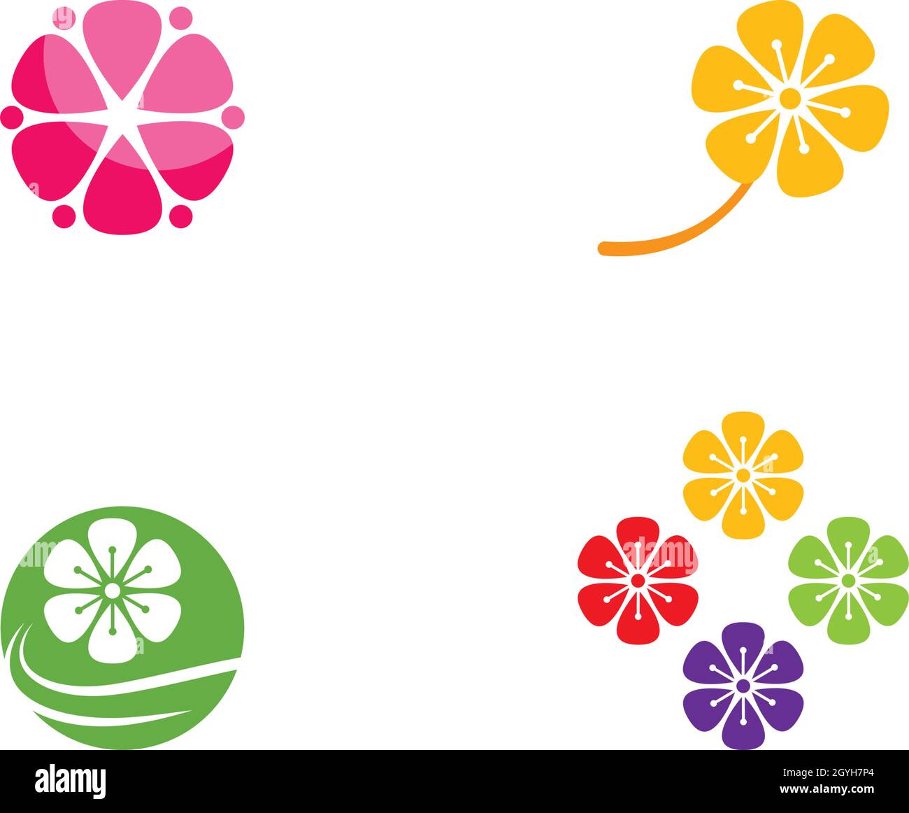 Plumeria flower logo template vector Stock Vector Image & Art - Alamy