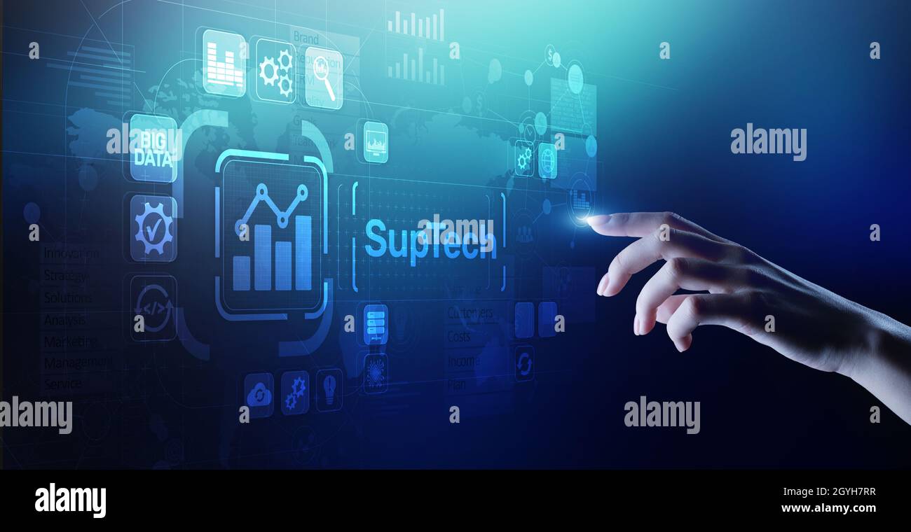 Suptech Regtech Supervisory Regulation technology concept on virtual ...