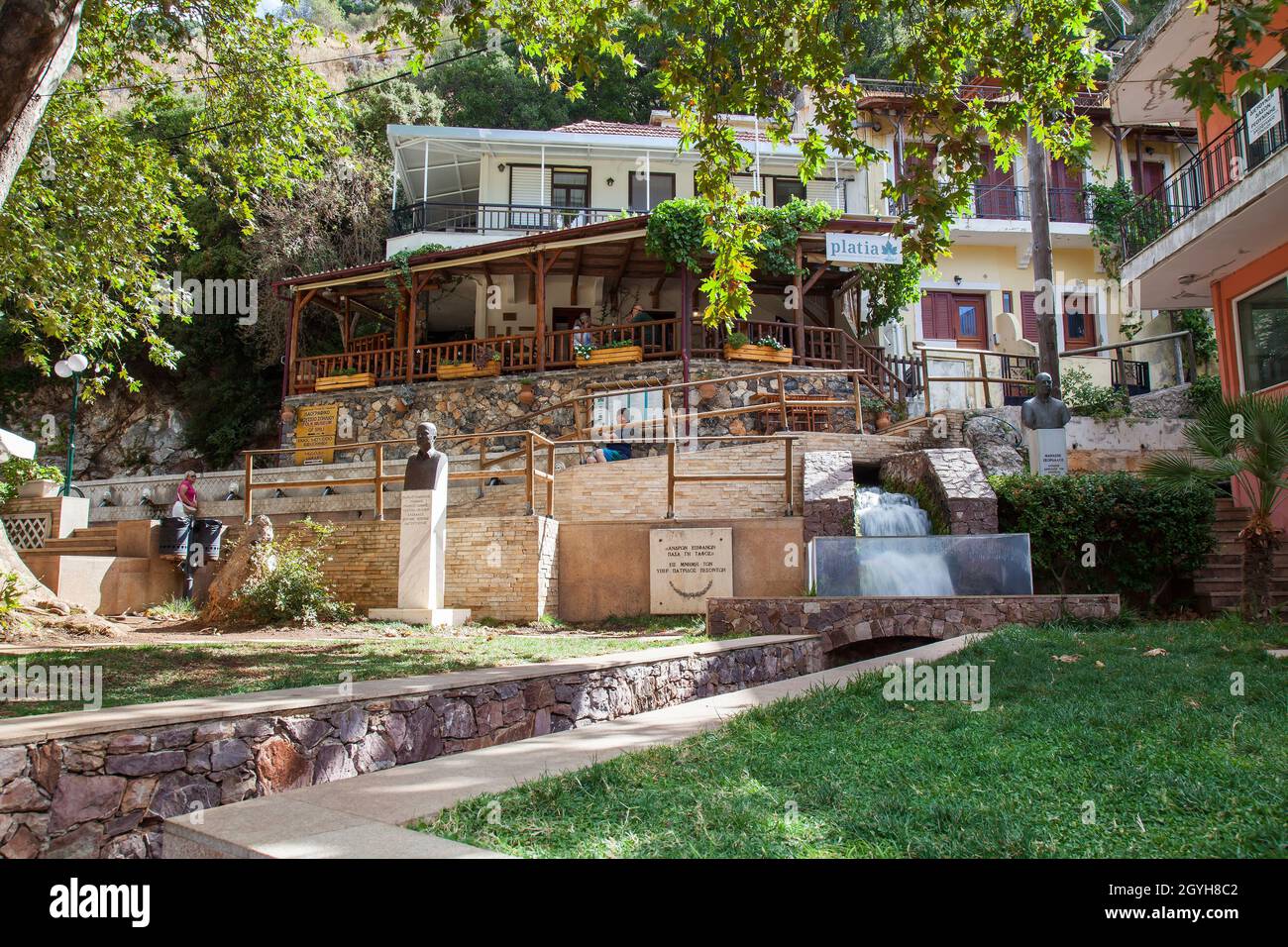 Center of Spili, Crete, Greece, Europe Stock Photo - Alamy
