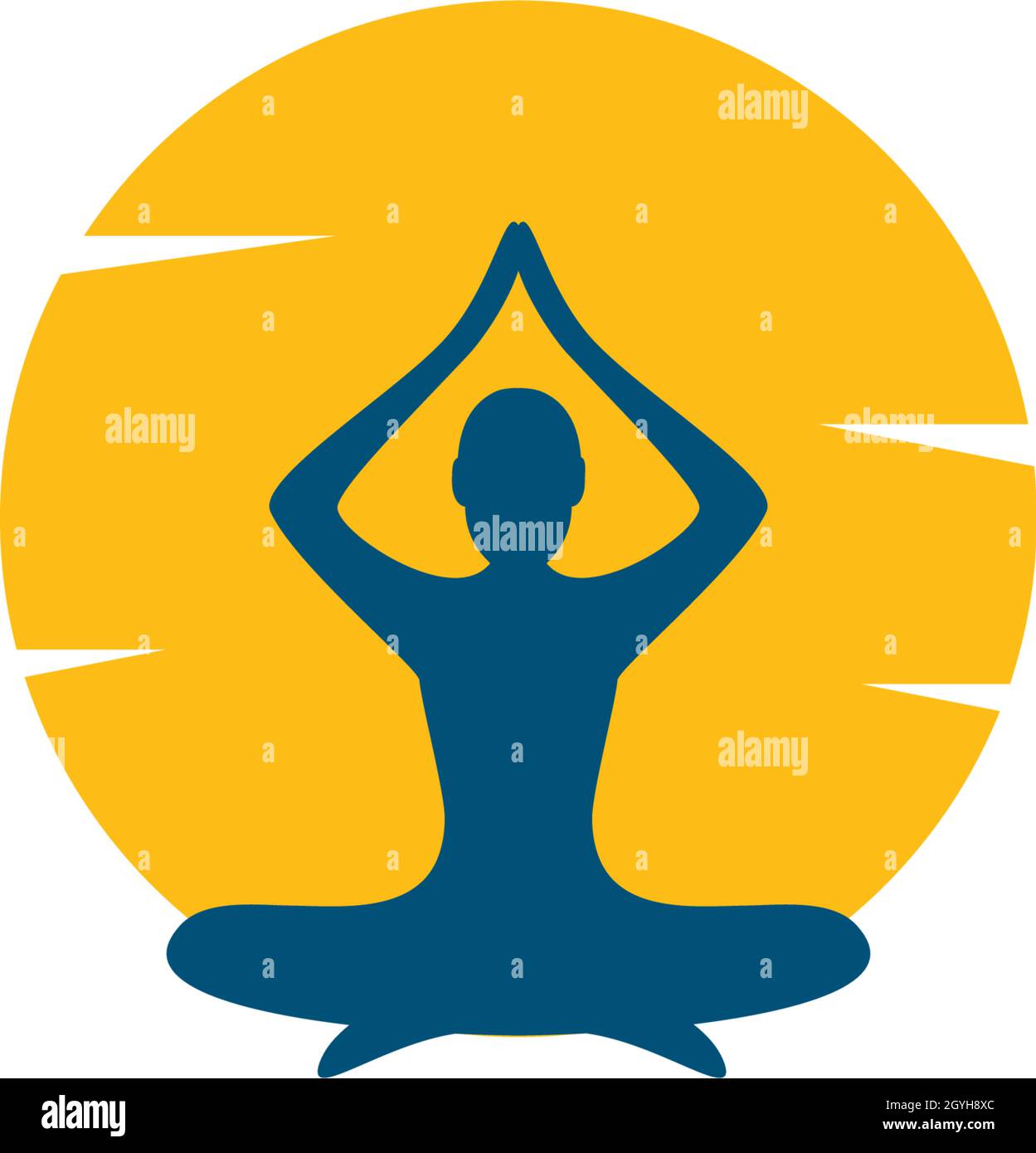 Woman relaxation balance meditation Stock Vector Images - Alamy