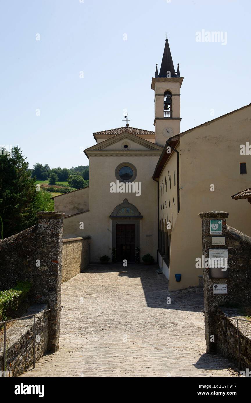 Europe, Italy, Tuscany, Arezzo. Bibbiena, Casentino, Saantuario di ...