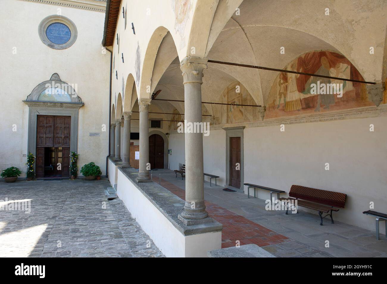Europe, Italy, Tuscany, Arezzo. Bibbiena, Casentino, Saantuario di ...