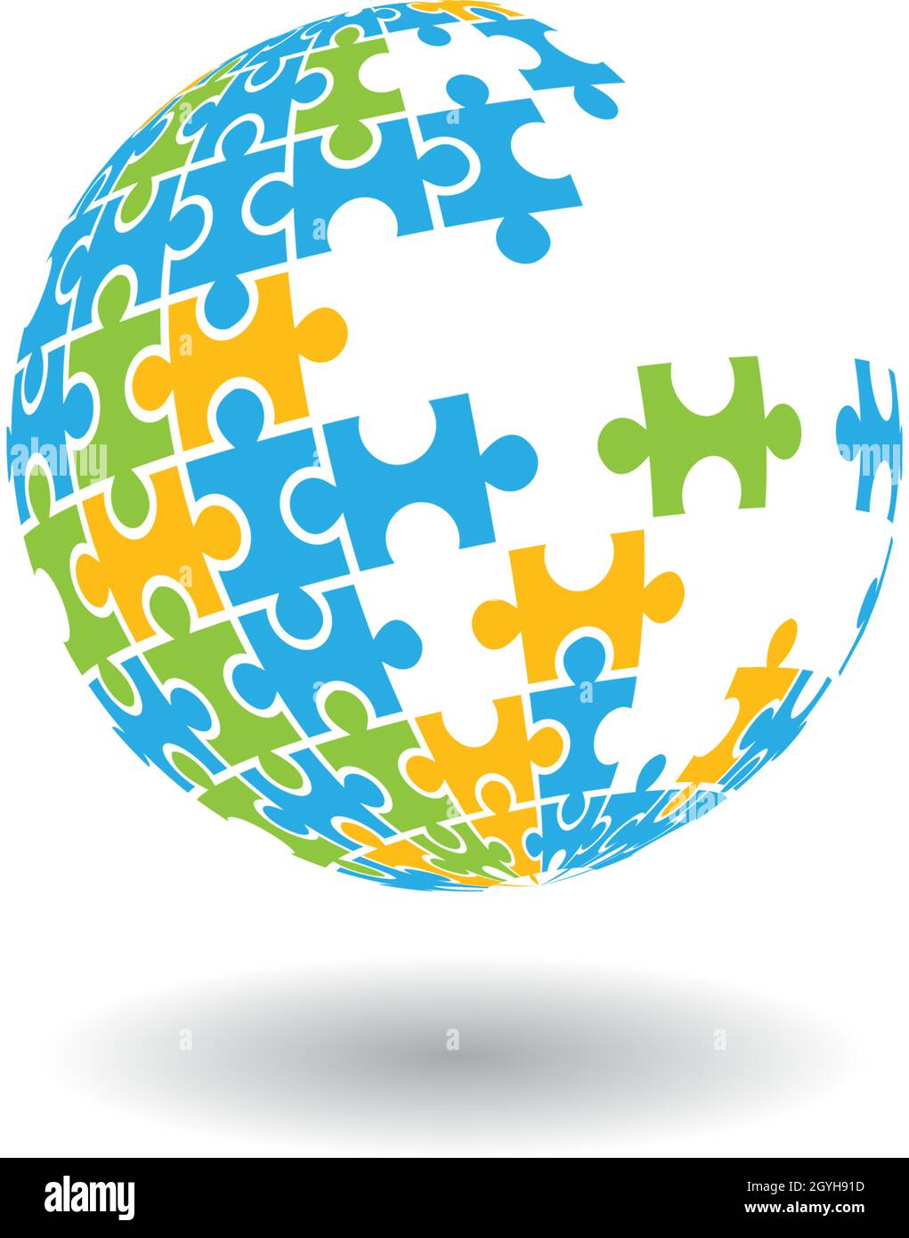 Puzzle and community care Logo template Stock Vector Image & Art - Alamy