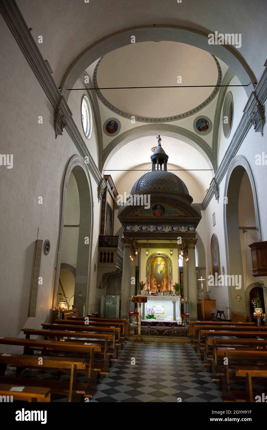 Europe, Italy, Tuscany, Arezzo. Bibbiena, Casentino, Saantuario di ...