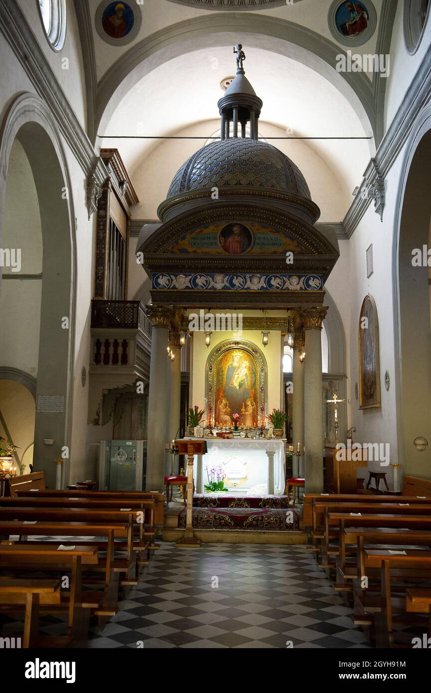 Europe, Italy, Tuscany, Arezzo. Bibbiena, Casentino, Saantuario di ...
