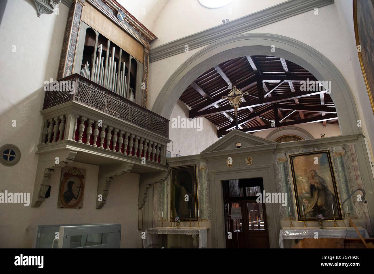 Europe, Italy, Tuscany, Arezzo. Bibbiena, Casentino, Saantuario di ...