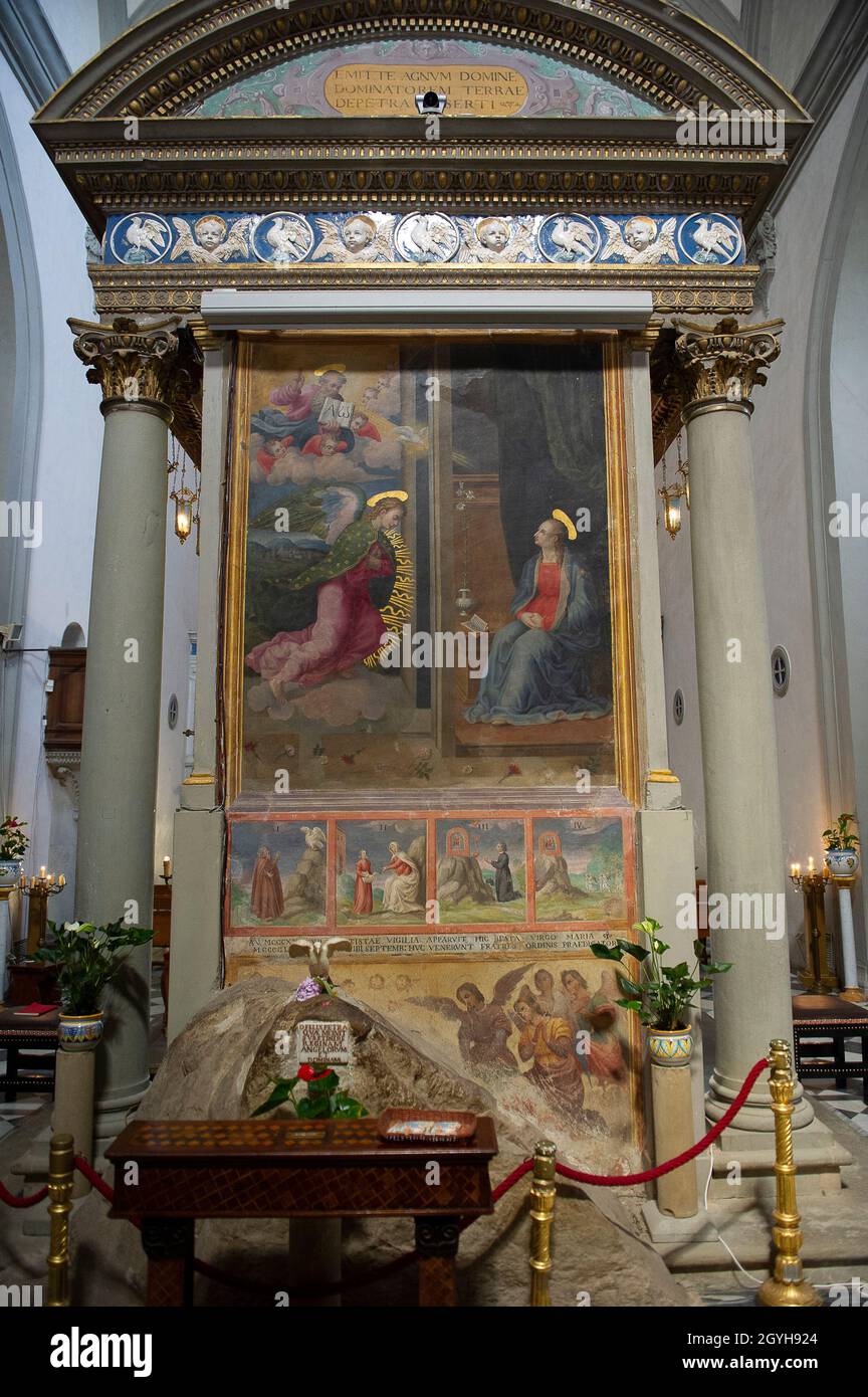 Europe, Italy, Tuscany, Arezzo. Bibbiena, Casentino, Saantuario di ...