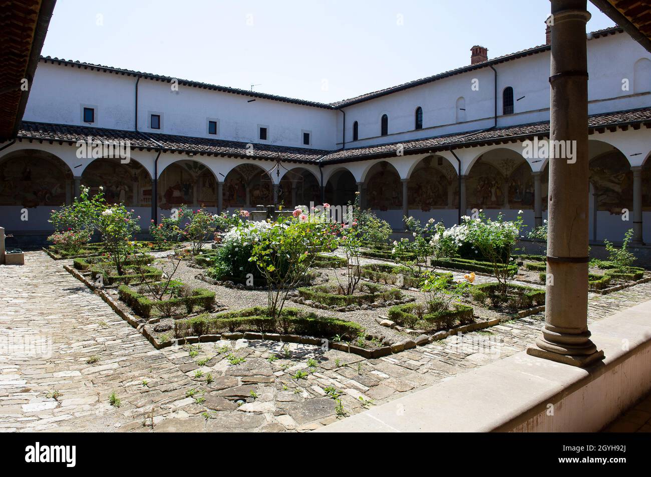 Europe, Italy, Tuscany, Arezzo. Bibbiena, Casentino, Saantuario di ...