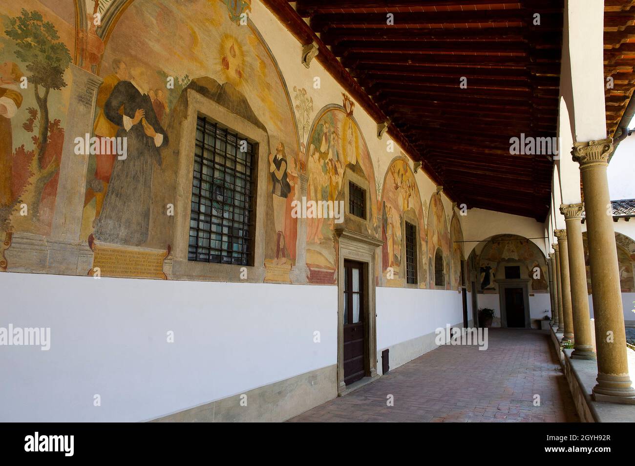 Europe, Italy, Tuscany, Arezzo. Bibbiena, Casentino, Saantuario di ...