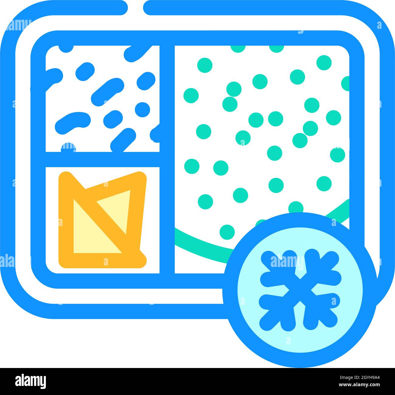frozen lunch color icon vector illustration Stock Vector Image & Art ...
