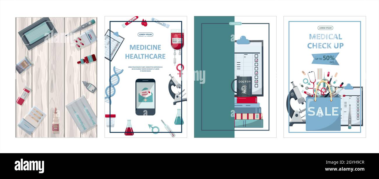 Vector medical banner. Pharmacy template for hospitals, advertising ...