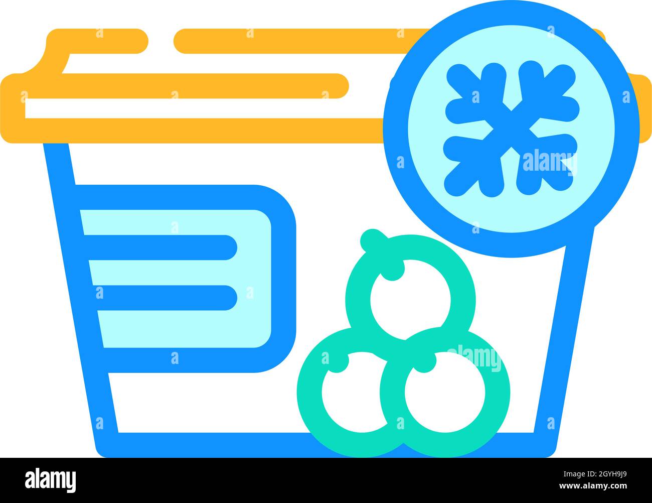 fruit frozen dessert color icon vector illustration Stock Vector Image ...