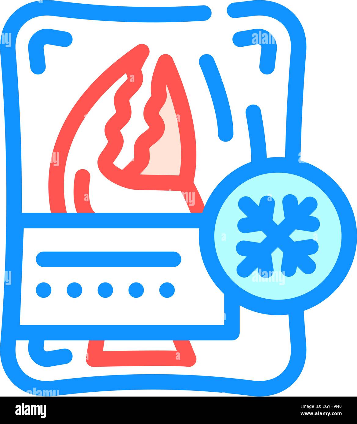 crab frozen seafood color icon vector illustration Stock Vector Image ...