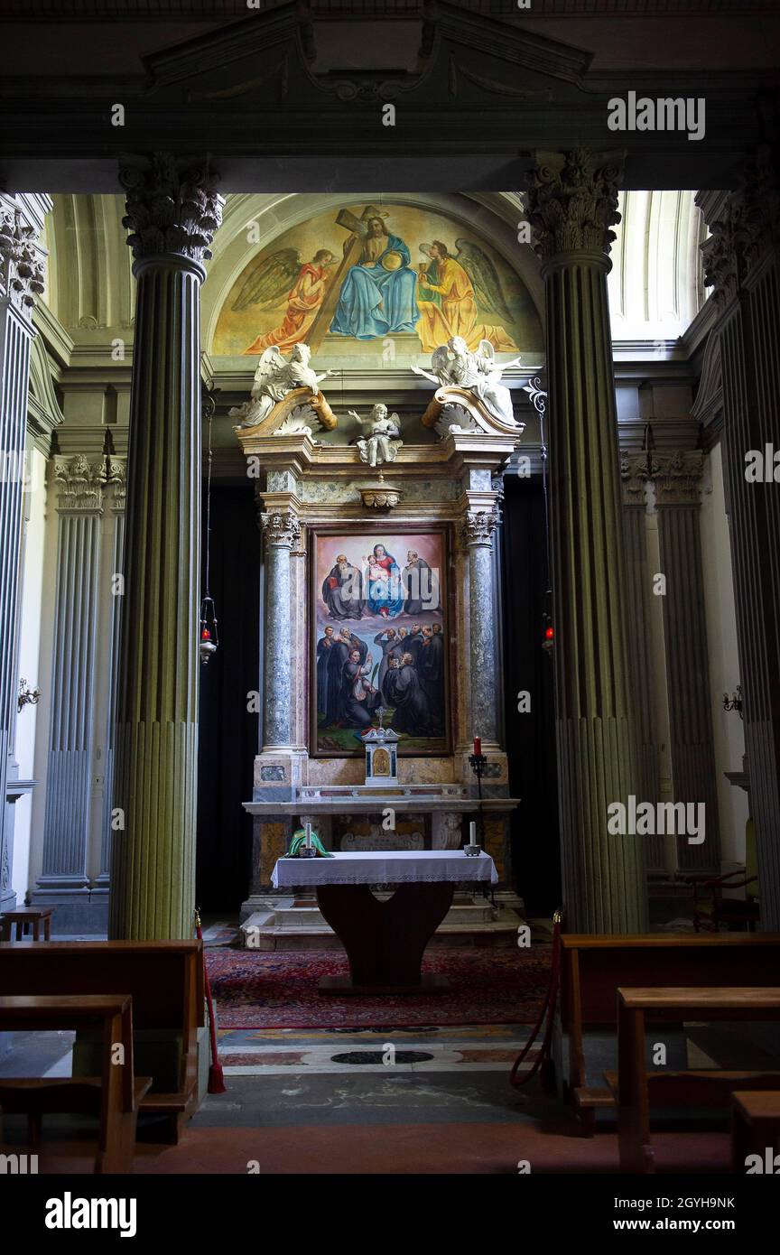 Europe, Italy, Tuscany, Florence, Vallombrosa Abbey in Reggello Stock ...