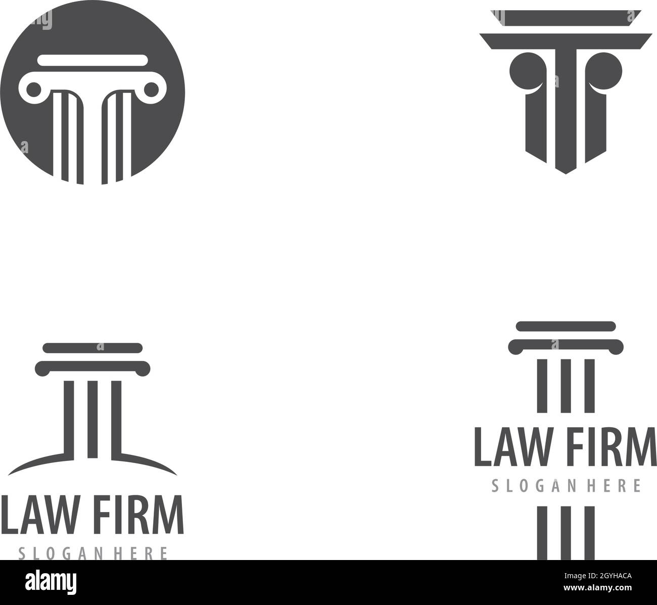 column Logo vector Template Stock Vector Image & Art - Alamy