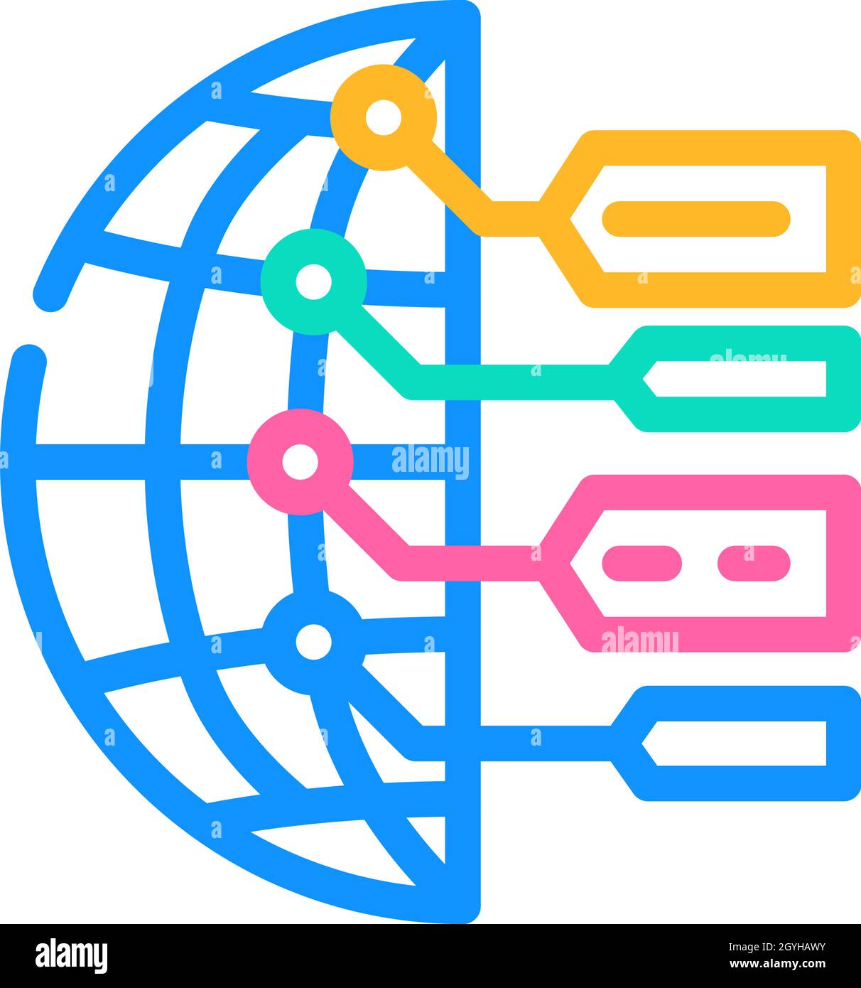 world communication color icon vector illustration Stock Vector Image ...