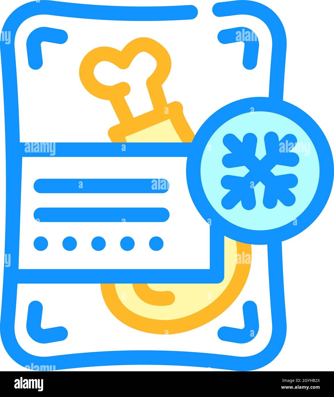 chicken meat frozen food color icon vector illustration Stock Vector ...