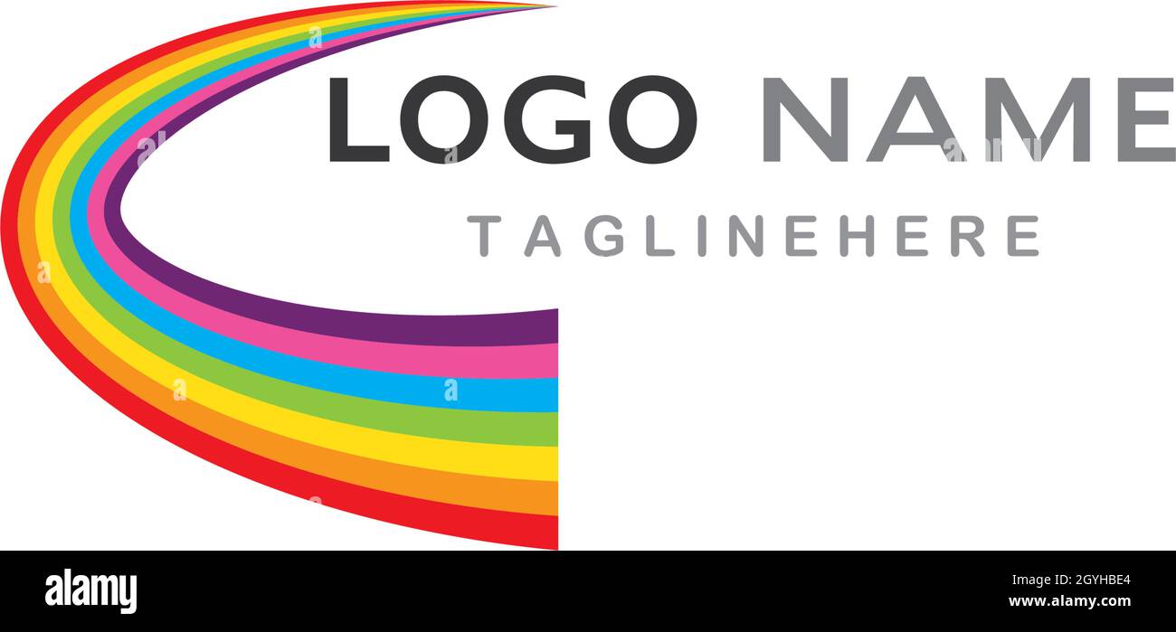 Rainbow logo vector template Stock Vector Image & Art - Alamy