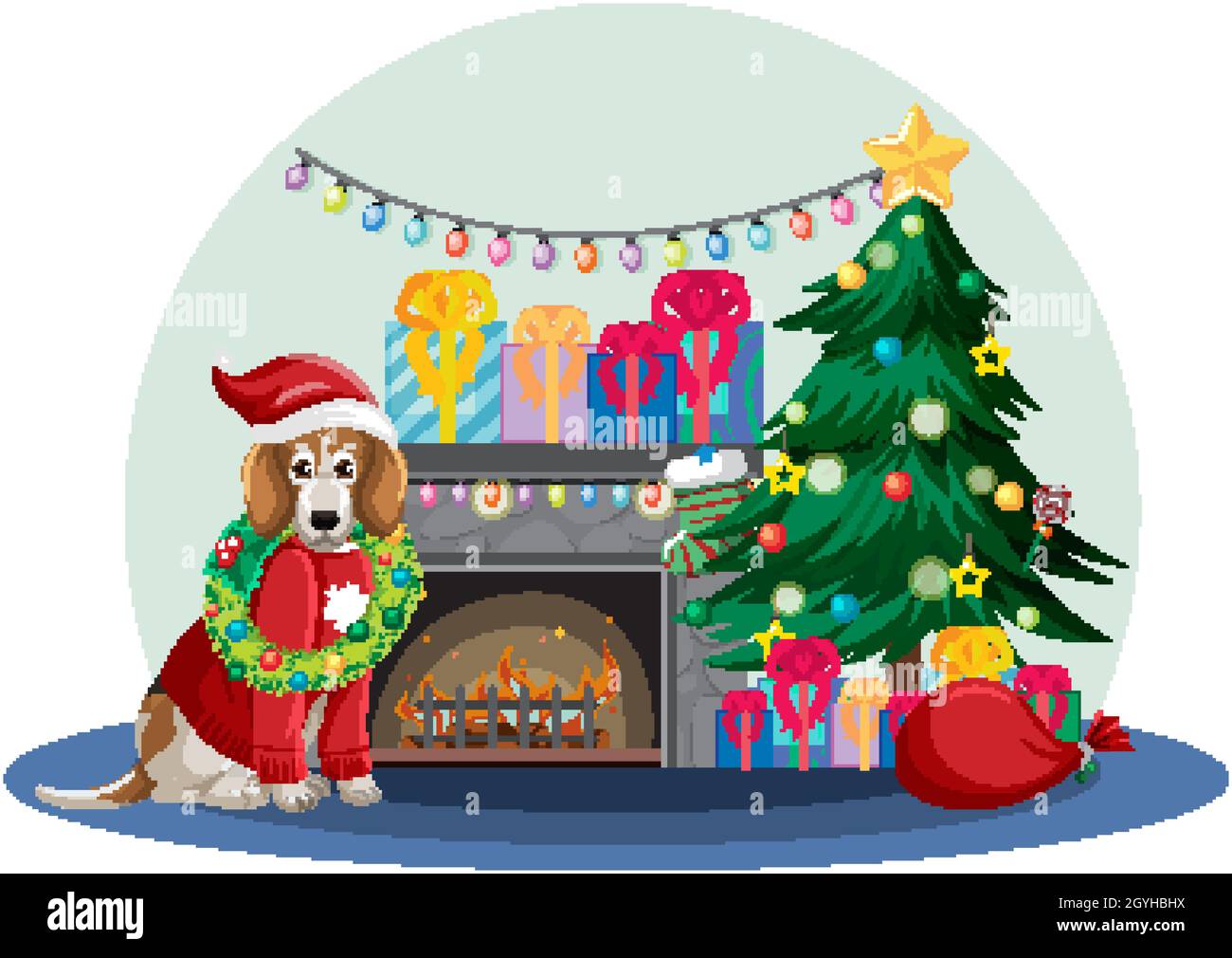 Fireplace dog Stock Vector Images - Alamy