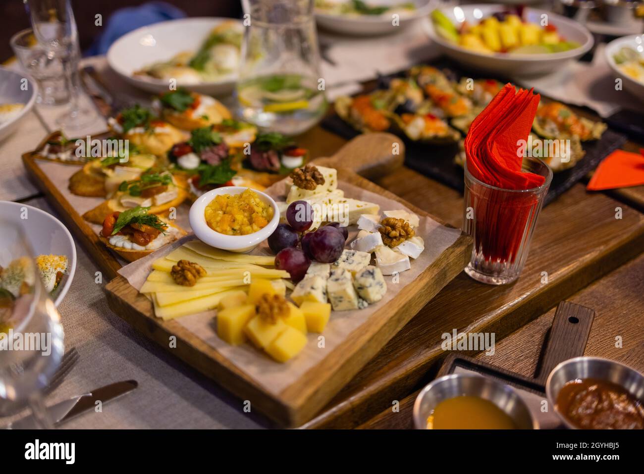 Beautiful Dinner Table With Food