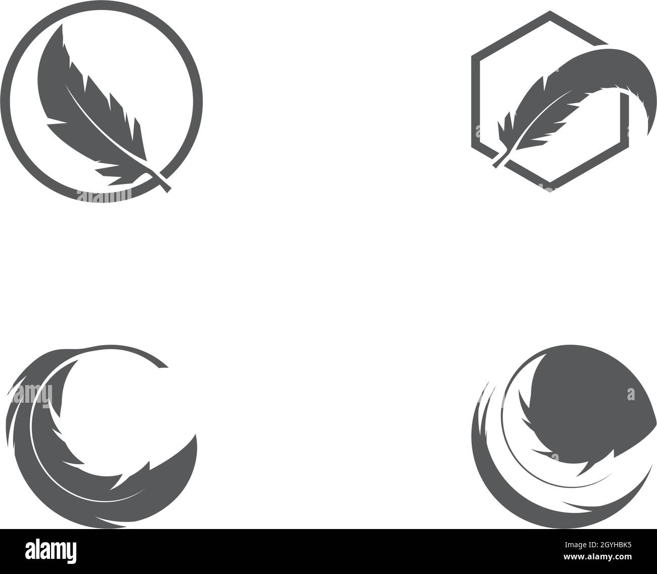 feather logo vector template Stock Vector Image & Art - Alamy