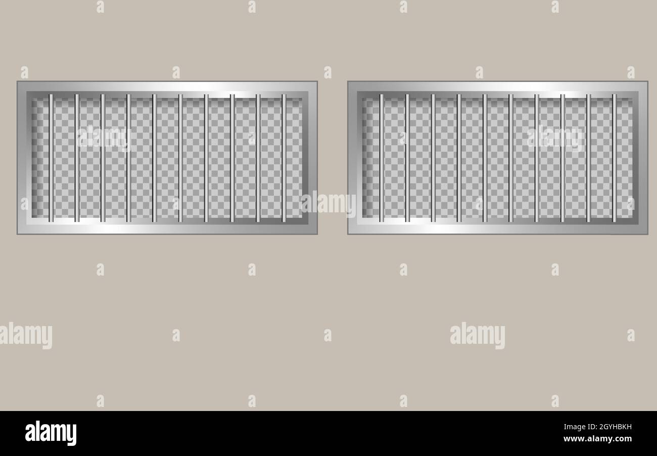 Prison building bars on windows Stock Vector Images - Alamy