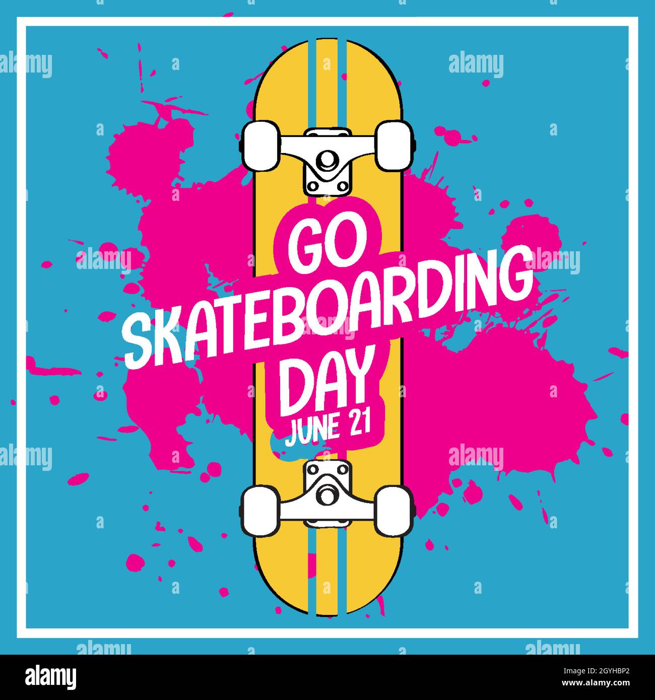 Go Skateboarding Day font on skateboard banner isolated illustration ...