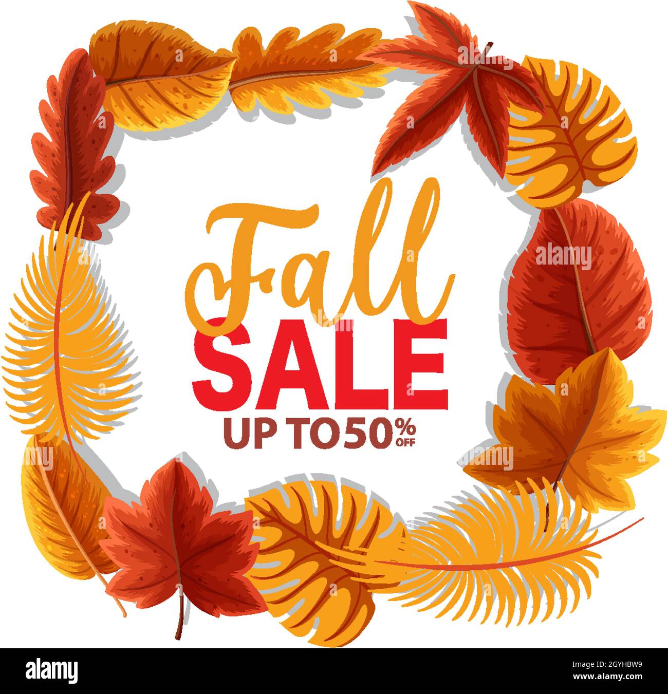 Fall sale banner template illustration Stock Vector Image & Art - Alamy